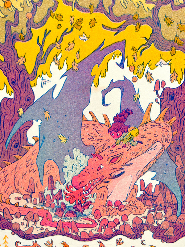Fall Dragon Riso Print – natalie andrewson