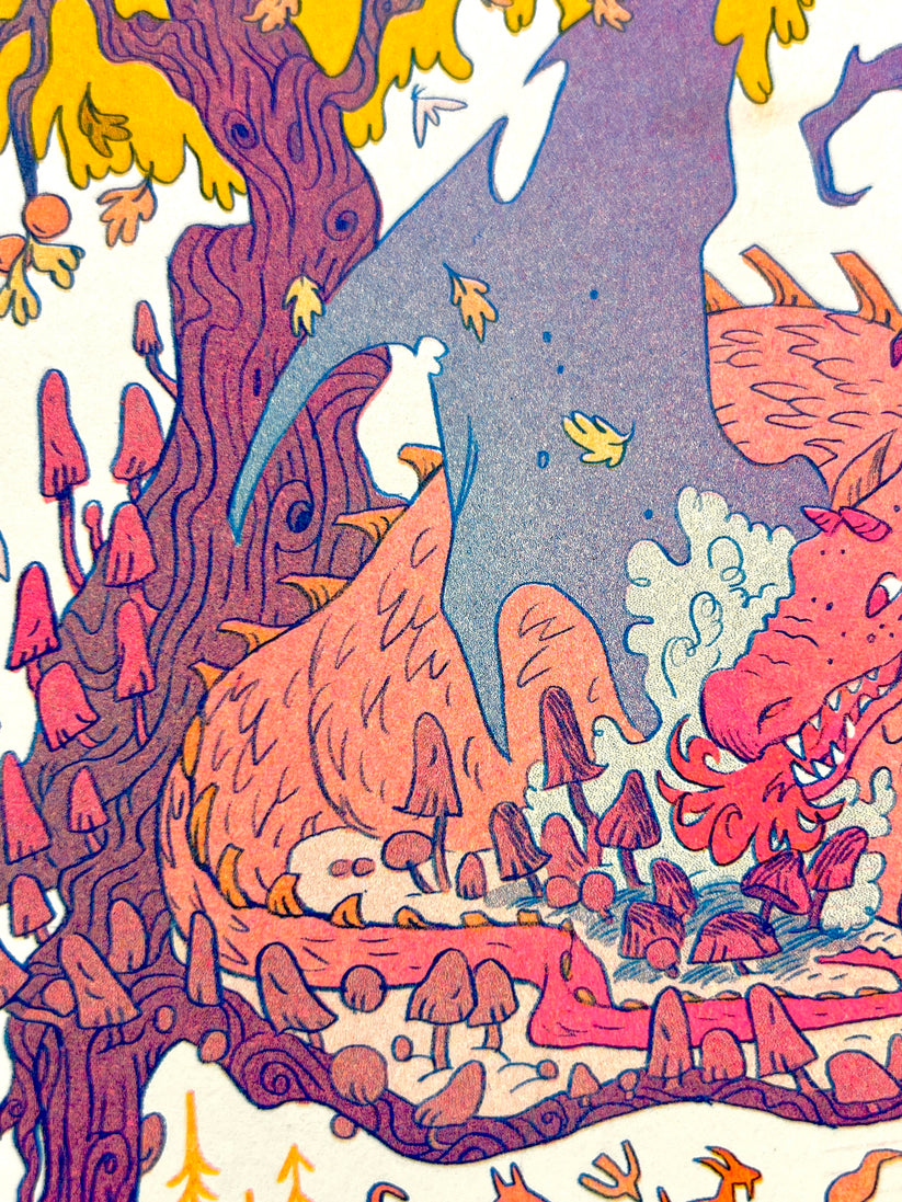 Fall Dragon Riso Print – natalie andrewson
