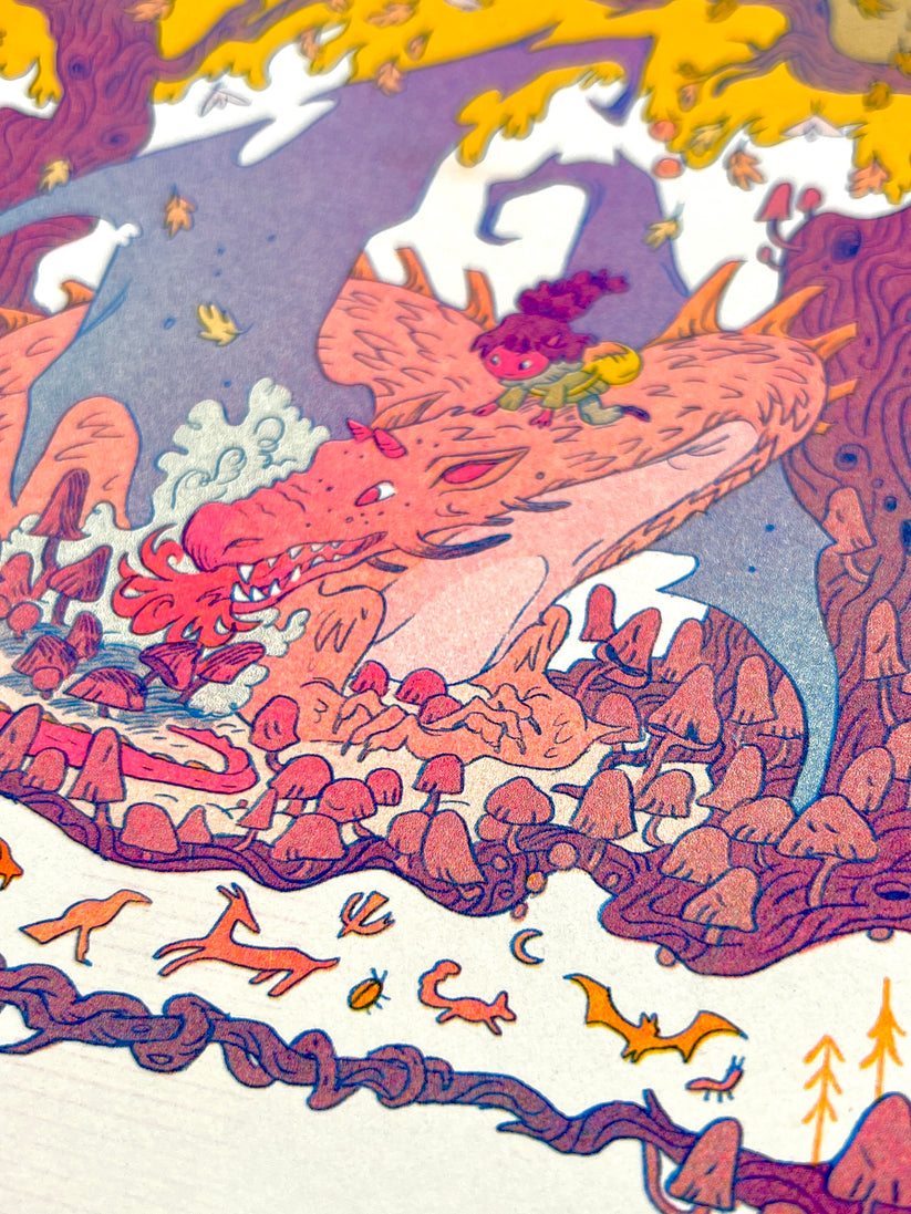 Fall Dragon Riso Print – natalie andrewson