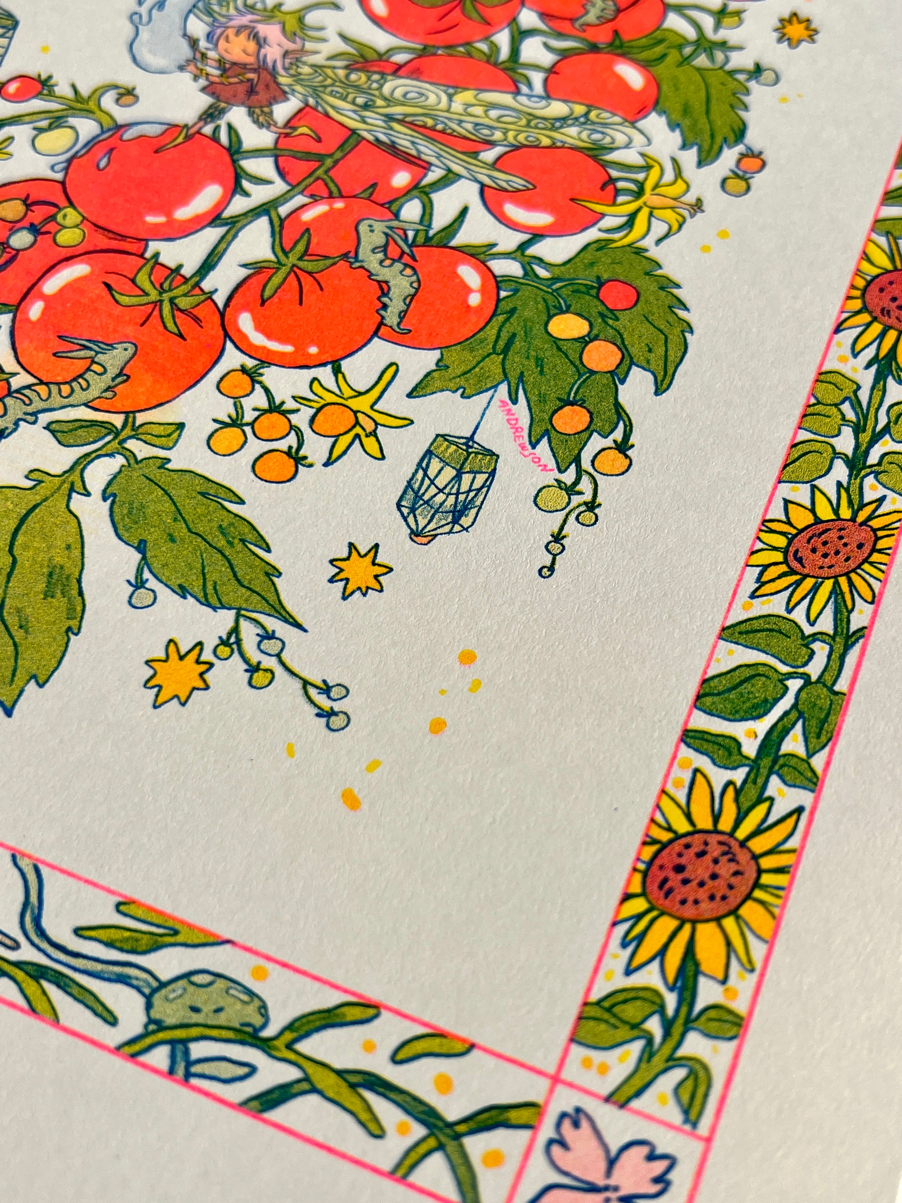 Sunflower Fairy Riso Print – natalie andrewson