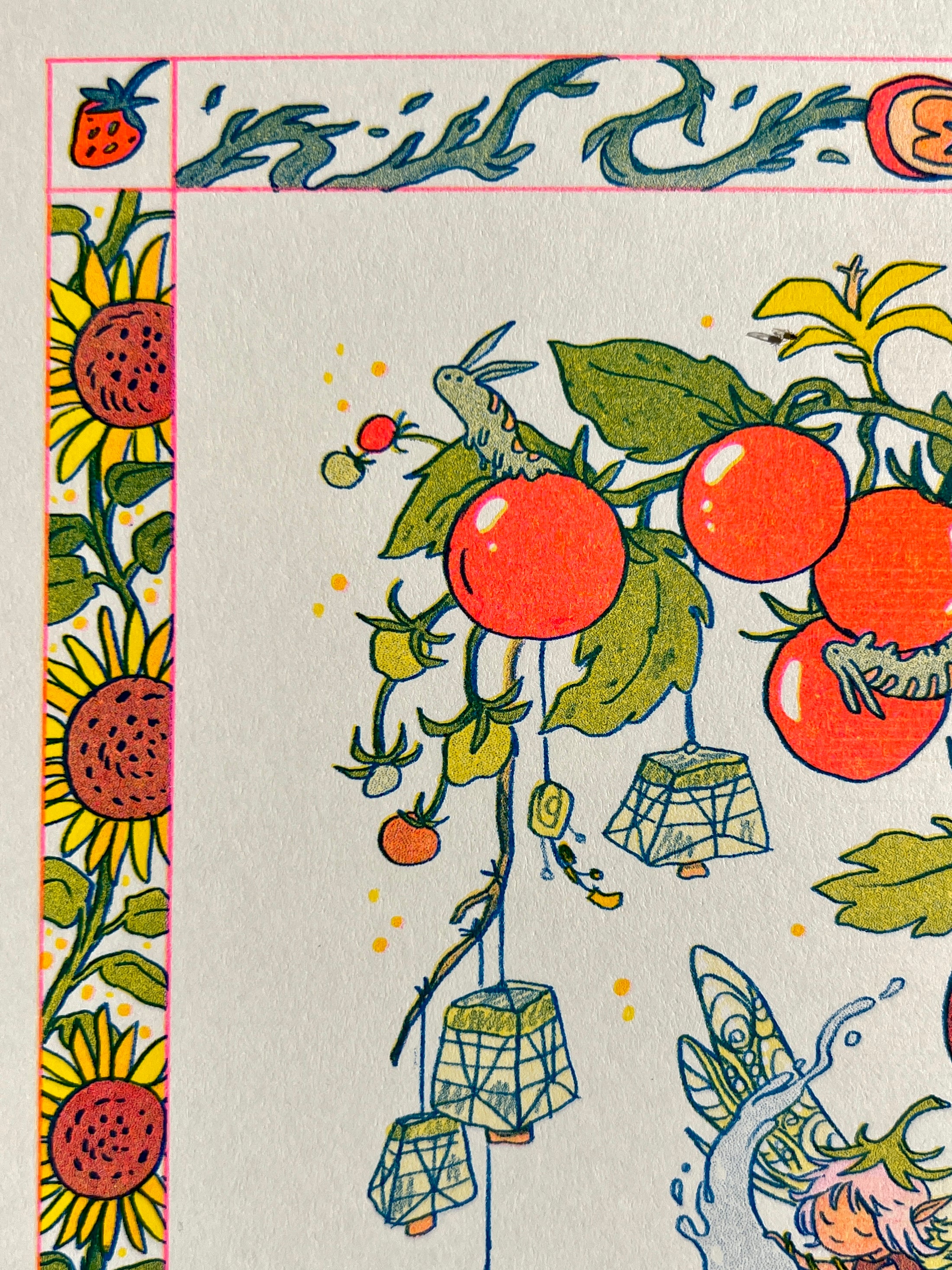 Sunflower Fairy Riso Print – natalie andrewson