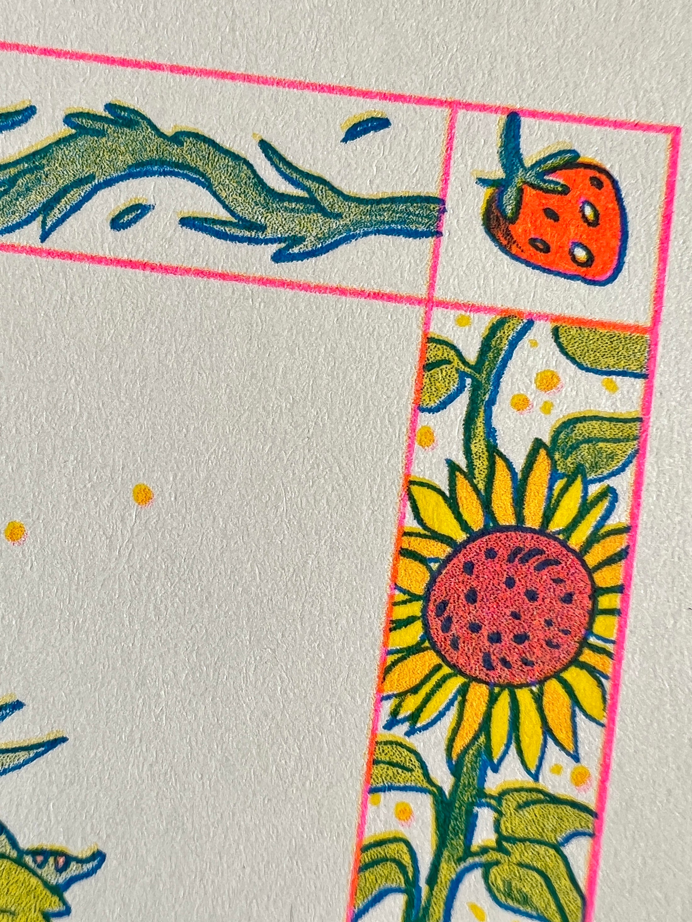 Sunflower Fairy Riso Print – natalie andrewson