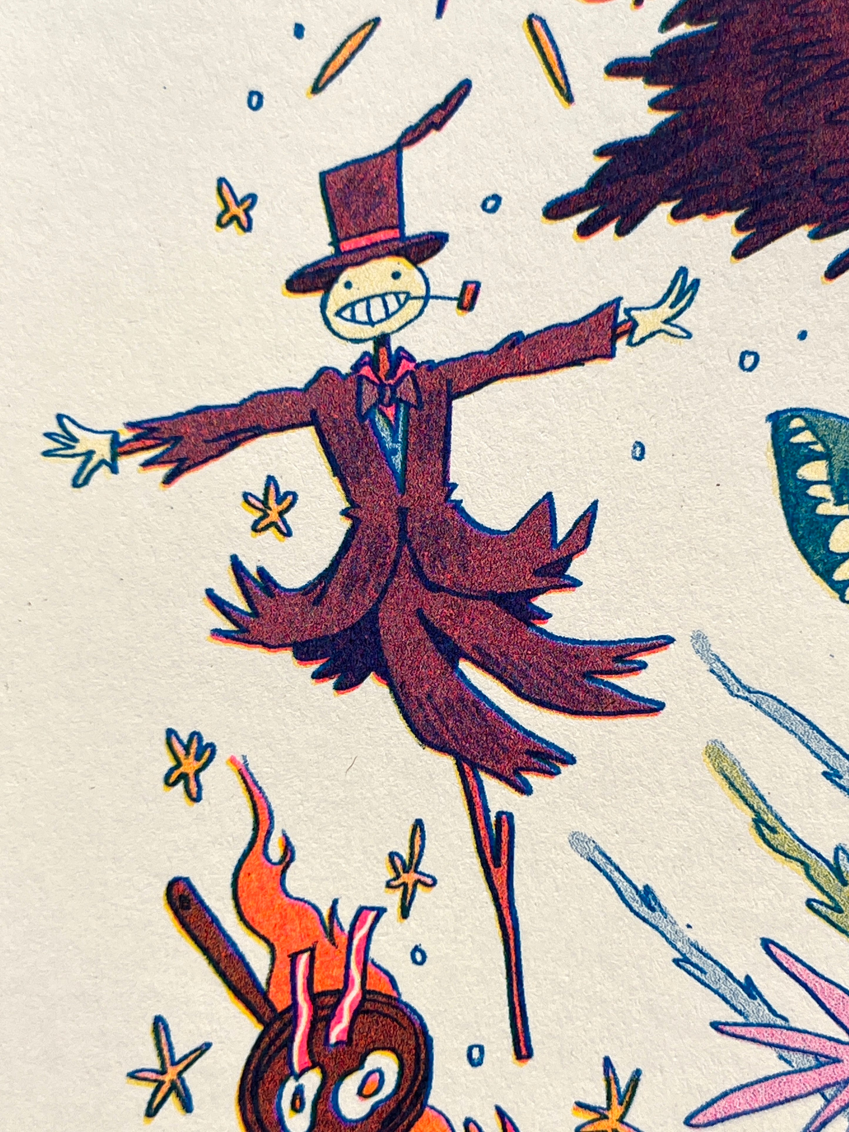 Howl's Moving Castle Small Riso Print – natalie andrewson