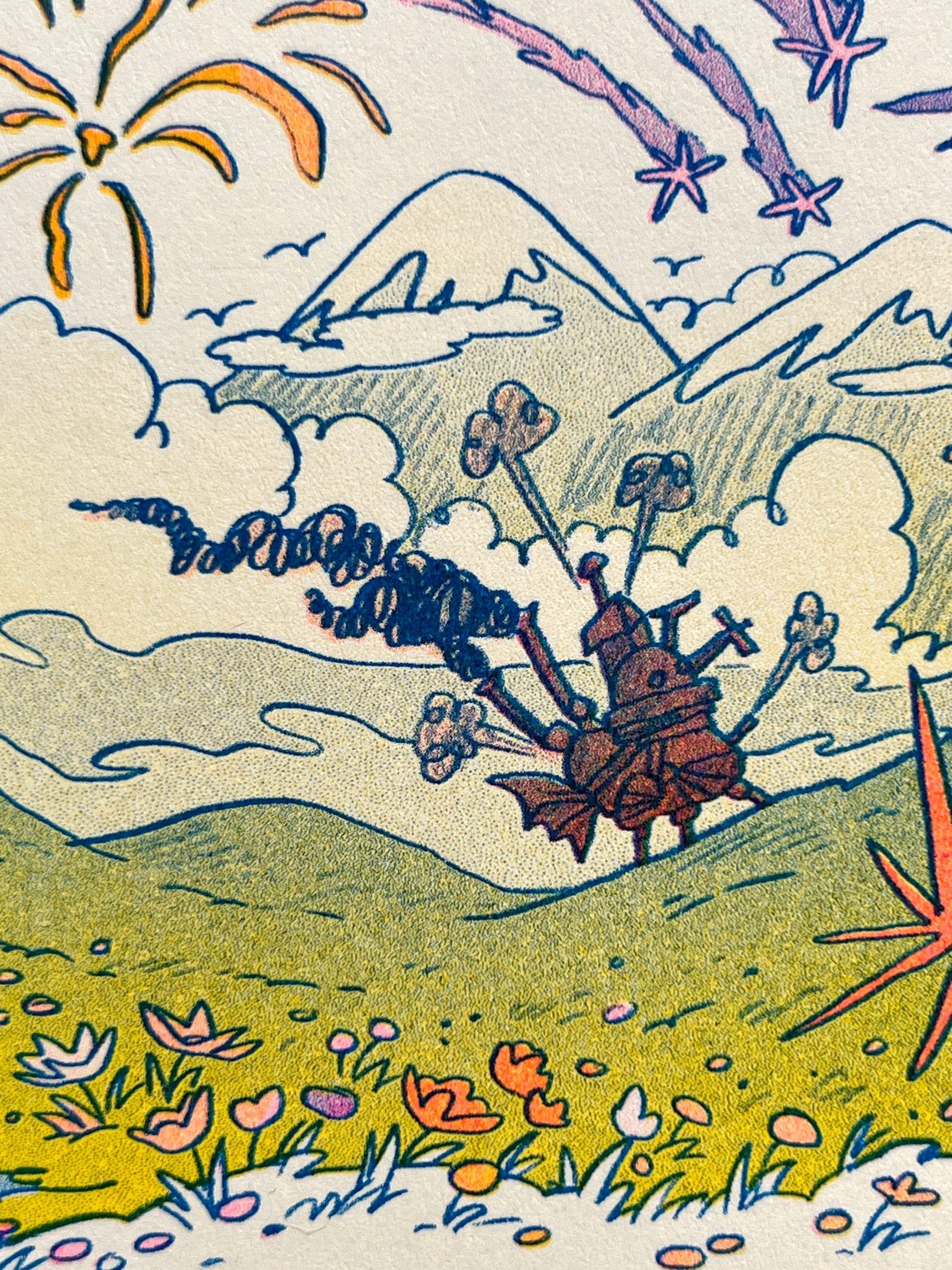 Howl's Moving Castle Small Riso Print – natalie andrewson
