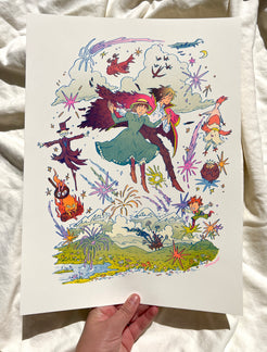 Howl's Moving Castle Large Riso Print – natalie andrewson