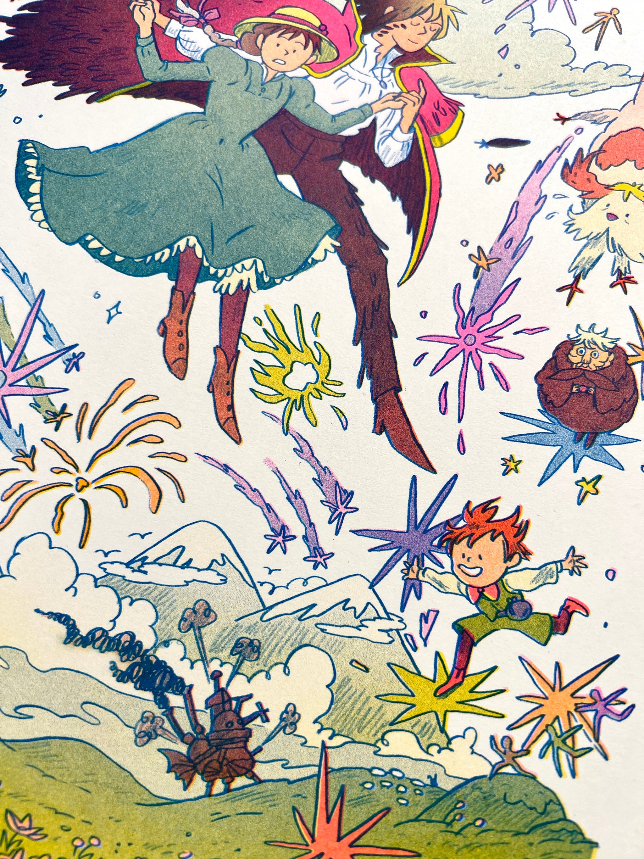 Howl's Moving Castle Large Riso Print – natalie andrewson