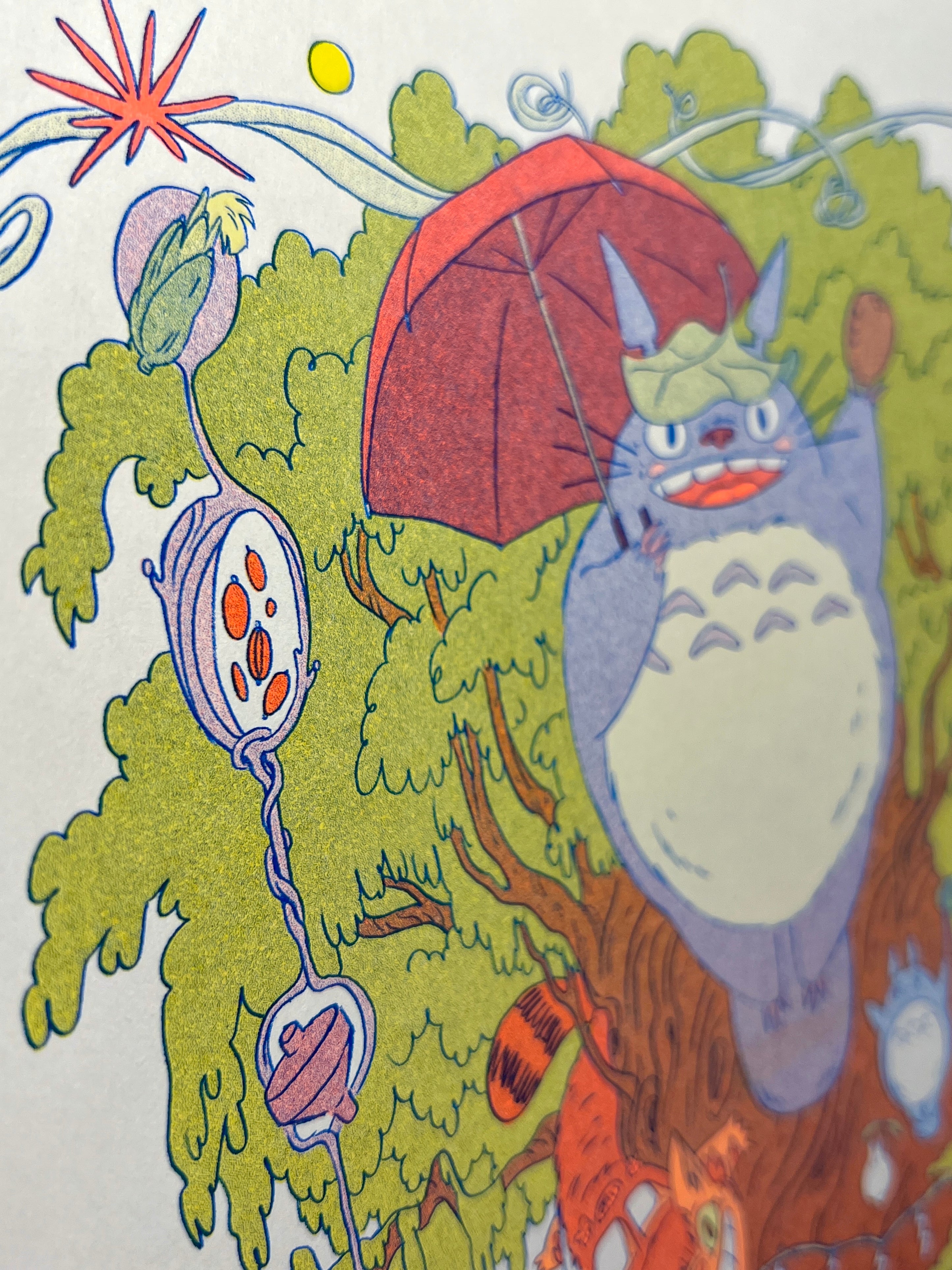 Totoro Small Riso Print – natalie andrewson