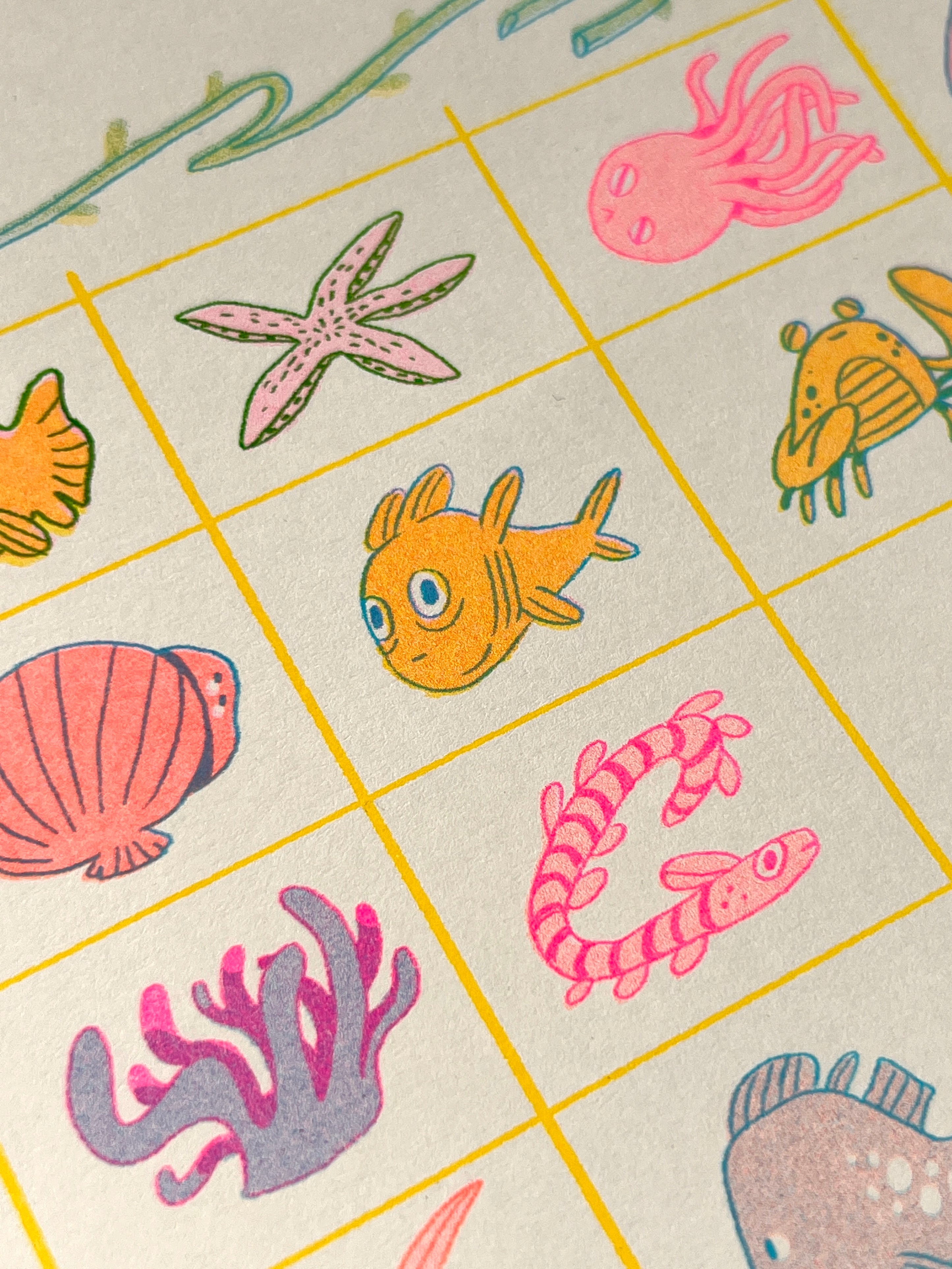 Fish Grid Large Riso Print – natalie andrewson