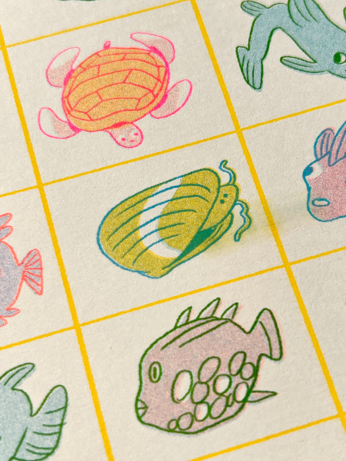 Fish Grid Large Riso Print – natalie andrewson