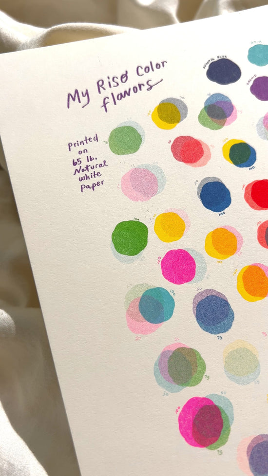 My Riso Flavors *New* 11x17 Color Chart in Nine Colors – natalie andrewson